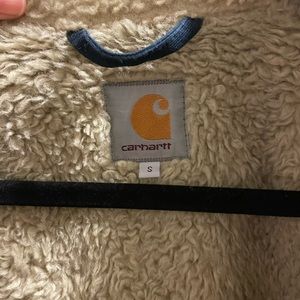 Carhartt | Jackets & Coats | Carhart Navy Blue Sherpa Lined Jacket ...